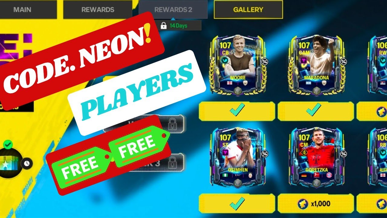 Code Neon Free Shards Free Players Fc Mobile Event, 🔥🔥code neon fc ...