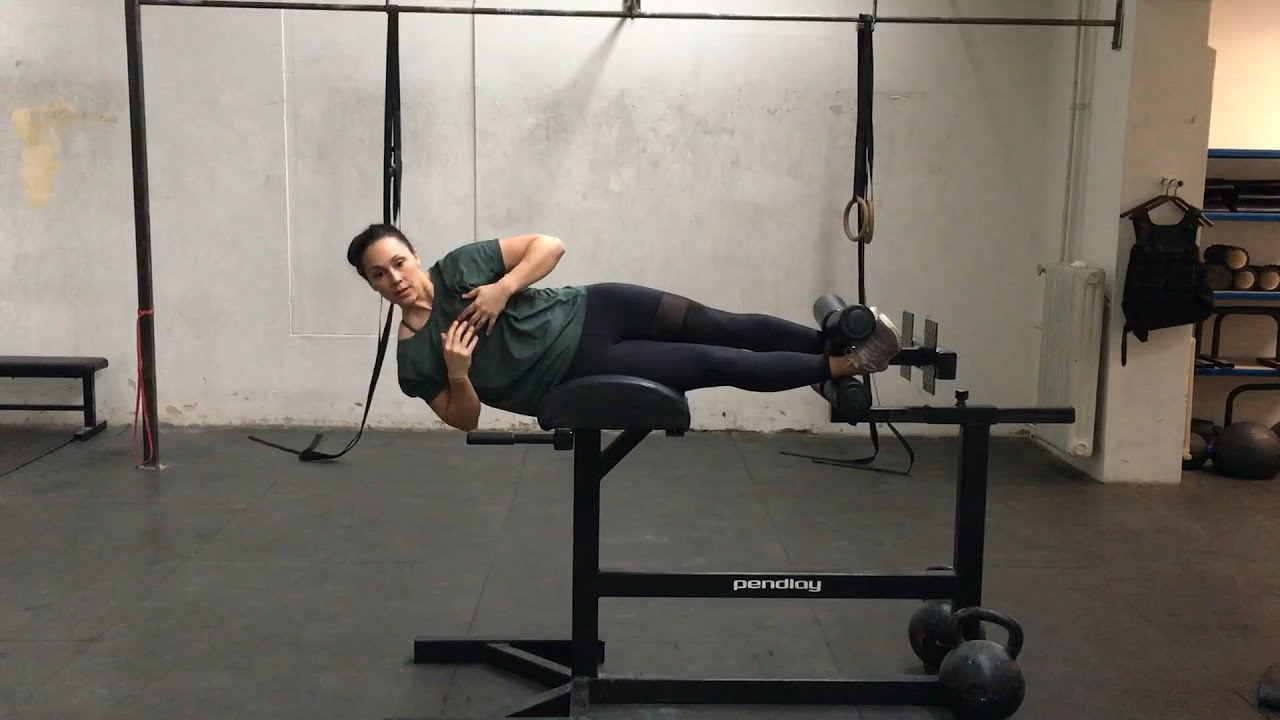 GHD side plank pulses - YouTube