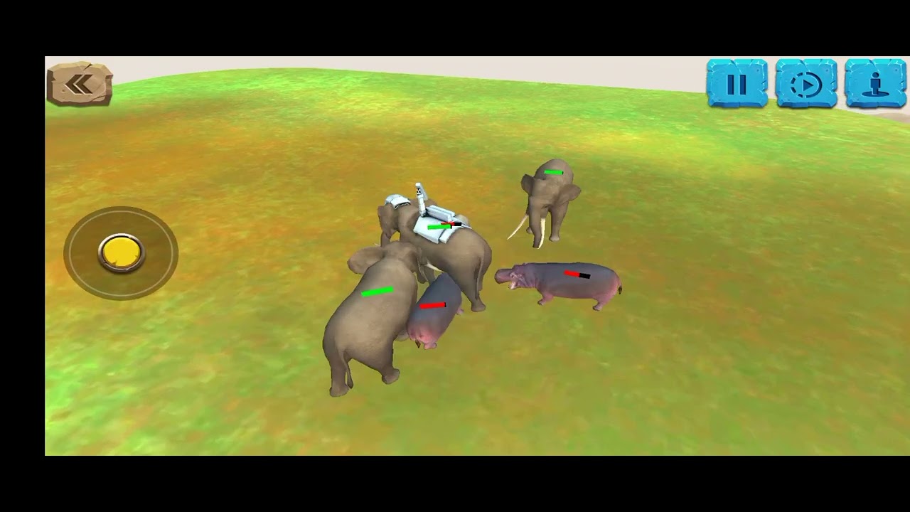 Elephant Team Vs Hippo Team. - YouTube