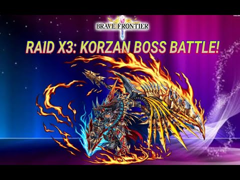 Brave Frontier - Raid X3: Eneroth (Korzan Boss Battle) - YouTube