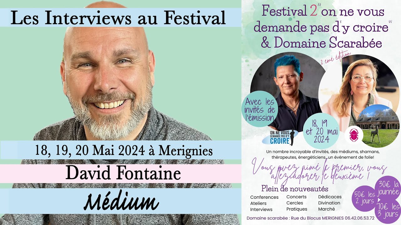 LES INTERVIEWS DU FESTIVAL : David Fontaine - YouTube