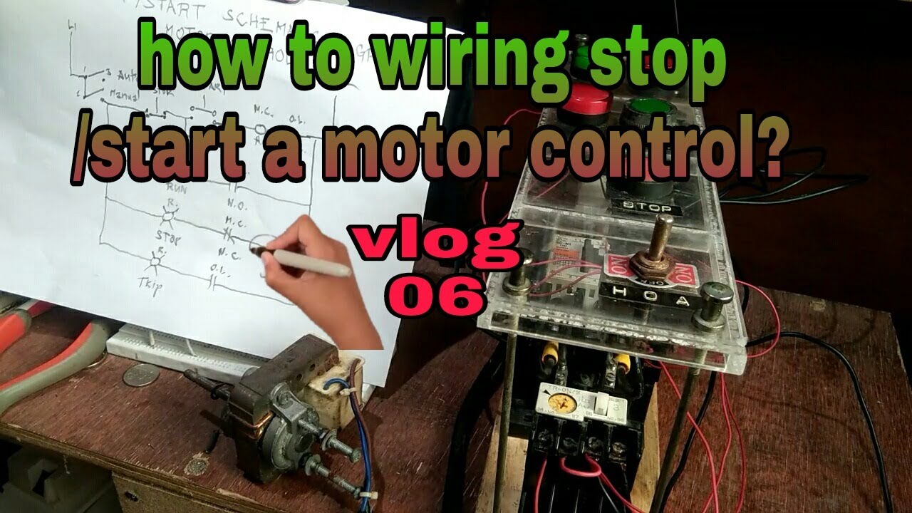 How to wiring a stop /start motor control? - YouTube
