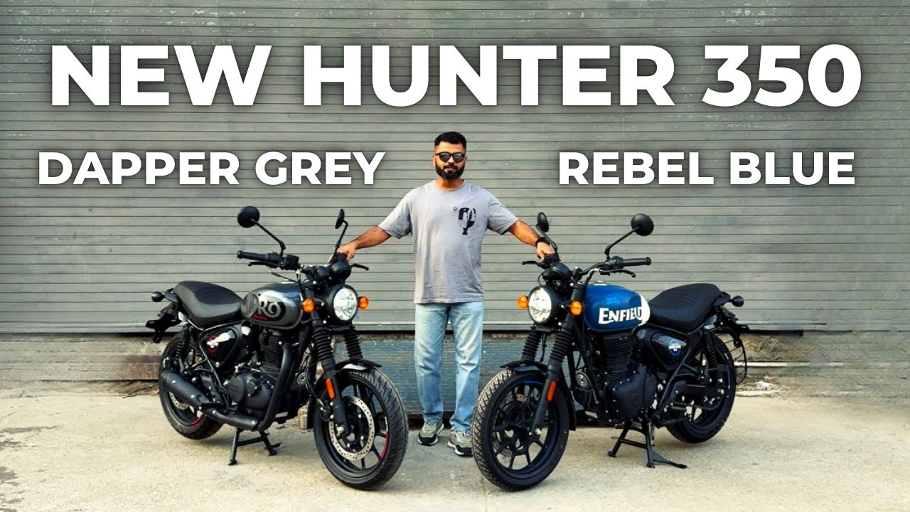 New 2025 Hunter 350 Dapper Grey & Rebel Blue Review | Motorxone - YouTube