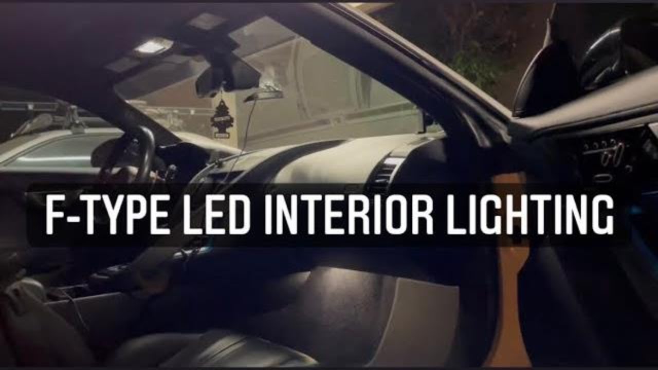 Interior Lighting LED Upgrade For Jaguar F-Type Cheap Easy DIY Mod ...