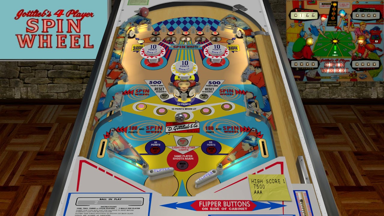 Spin Wheel Pinball VPX - YouTube