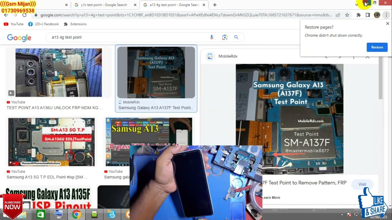 Samsung Galaxy A13 A135F ISP EMMC PinOUT Test Point Jumper, 53% OFF