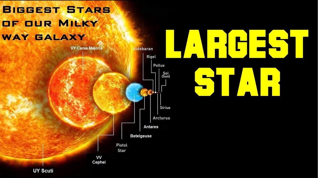 Largest Stars - The Biggest Stars in the Universe - YouTube