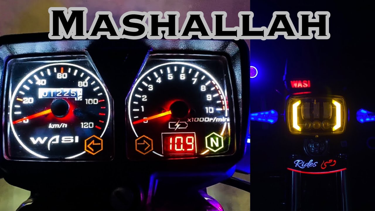 Honda CG 125 | LED front monogram | Gloing speed meter /WaSi Rides ...