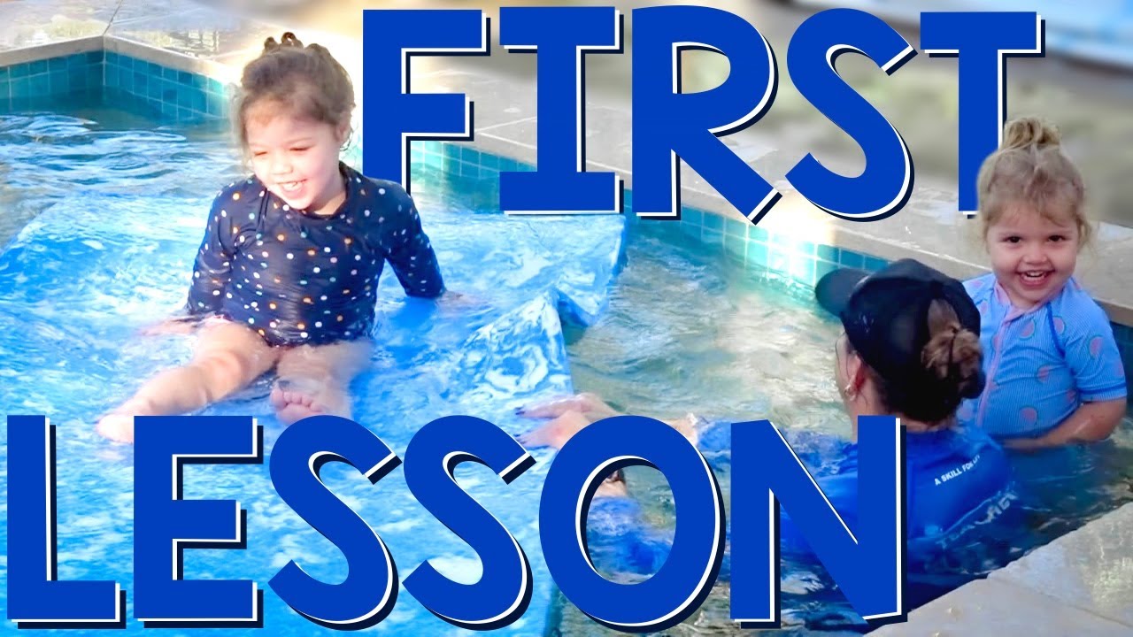 First swimming lesson toddler and preschooler - YouTube