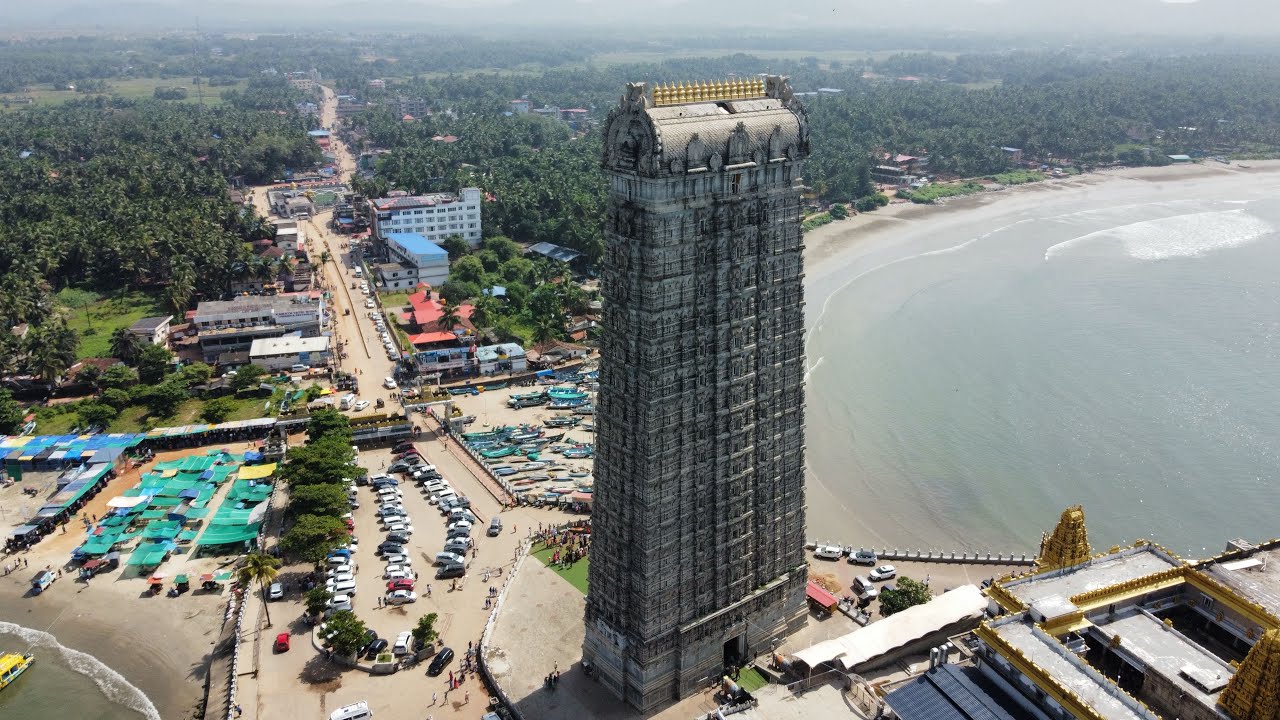 Murudeshwar Temple Cinematic Aerial View 2023 - YouTube