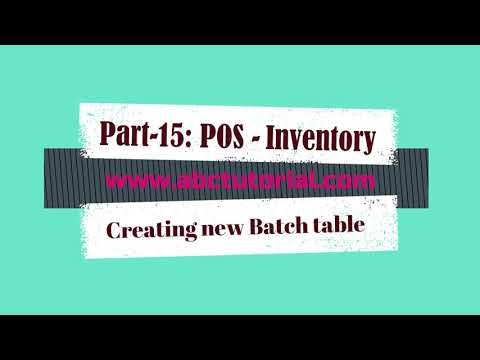 POS-15: Inventory and POS batch table create in SQL Server 2012 - YouTube