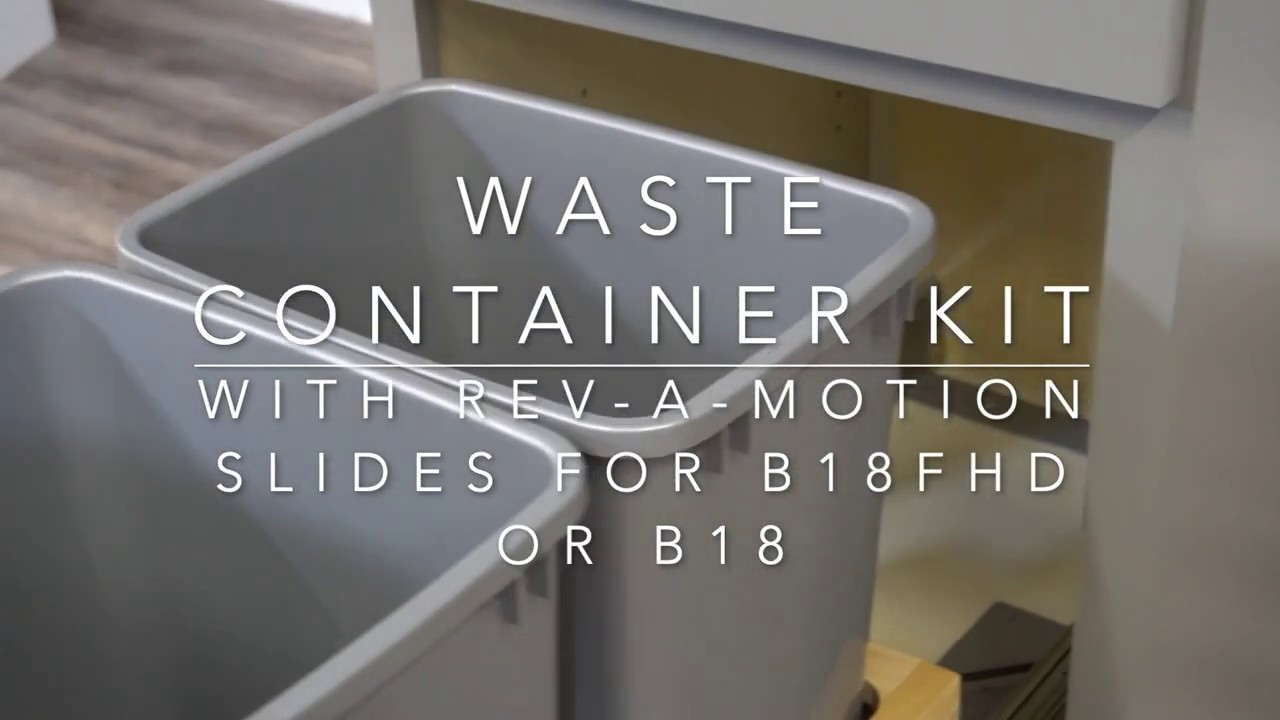 Installing Waste Container Kit for 18 Inch Base Cabinet - YouTube