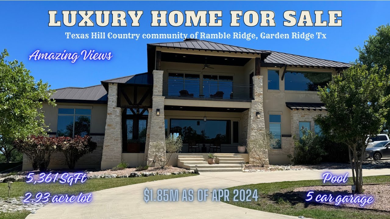 Luxury Texas Hill Country Home for Sale, Ramble Ridge, Garden Ridge Tx ...