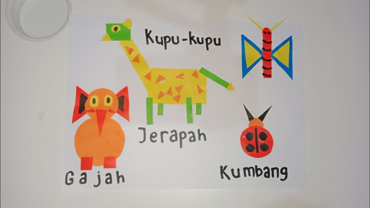 Membuat Gambar Hewan dengan Geometri [ Bangun Datar (Lingkaran, Segi ...