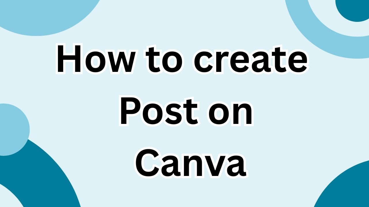 How to create Post on Canva - YouTube