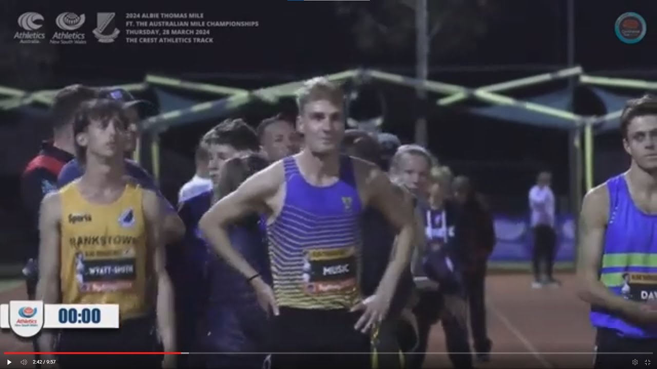 2024 Australia Mile Championships Albie Thomas 28.03.2024 - YouTube