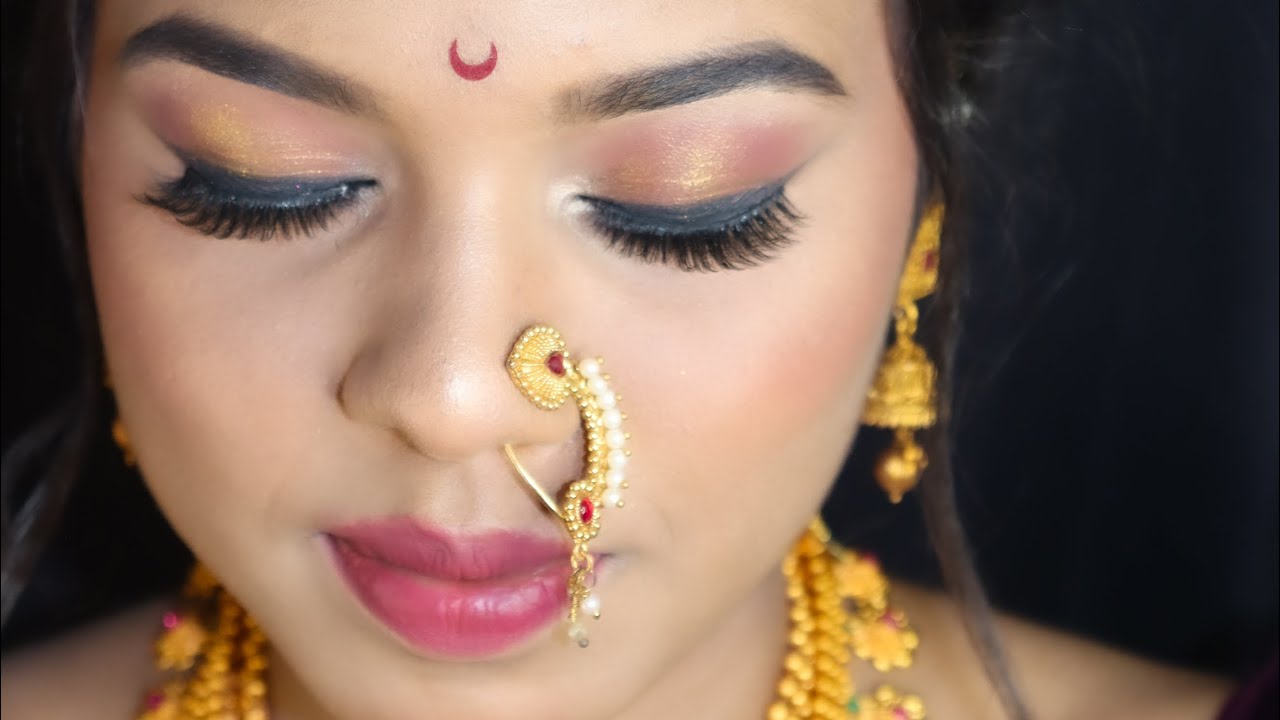 Simple glamour makeup tutorial | maharastrian makeup tutorial | step by ...