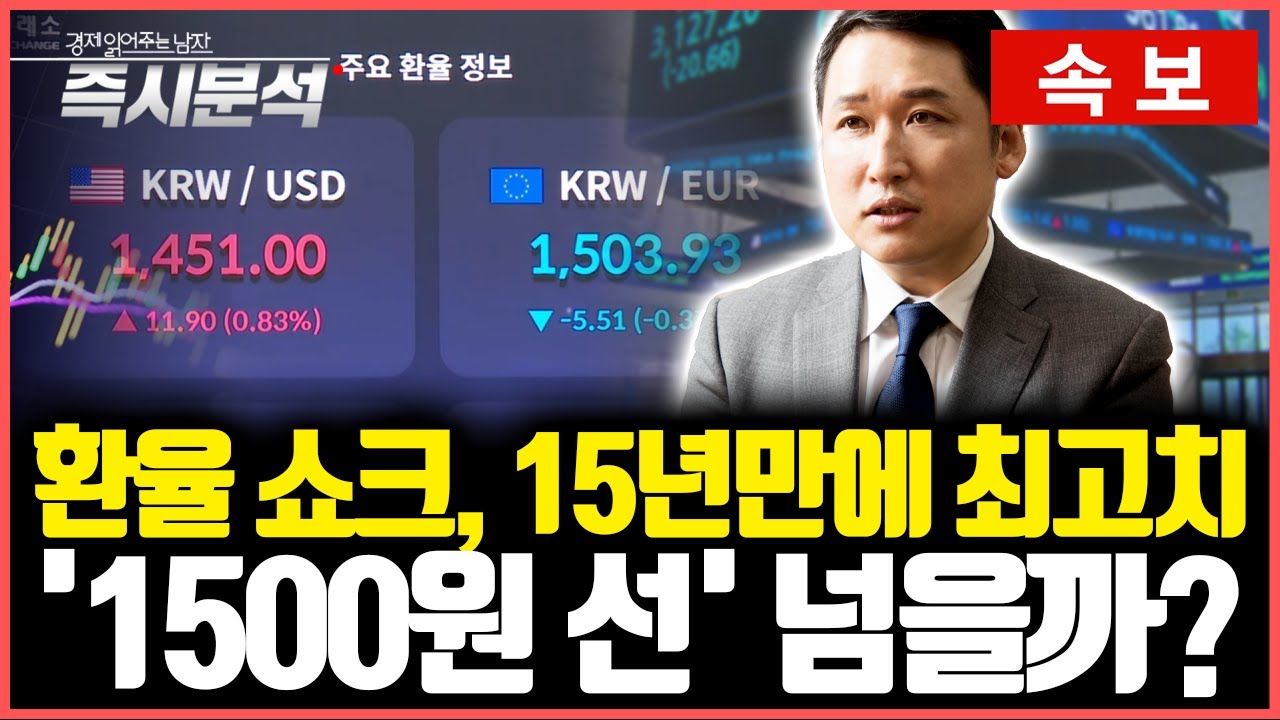[속보] '환율 쇼크' 원달러 환율 1,450원 돌파, 15년만에 최고치. '1500원 선' 넘을까? : (FOMC 리뷰) 2025년 미국 금리인하 중단할까? [즉시분석 ...