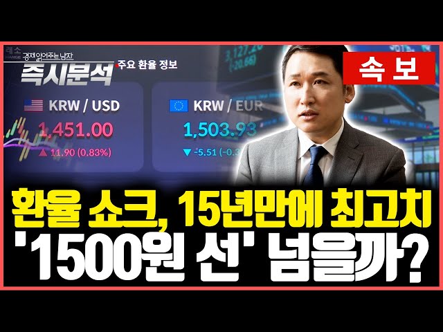 [속보] '환율 쇼크' 원달러 환율 1,450원 돌파, 15년만에 최고치. '1500원 선' 넘을까? : (FOMC 리뷰) 2025년 미국 금리인하 중단할까? [즉시분석]