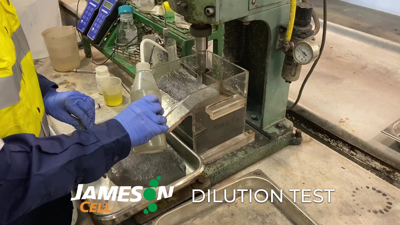 Jameson Cell Dilution Cleaning Flotation Test - YouTube