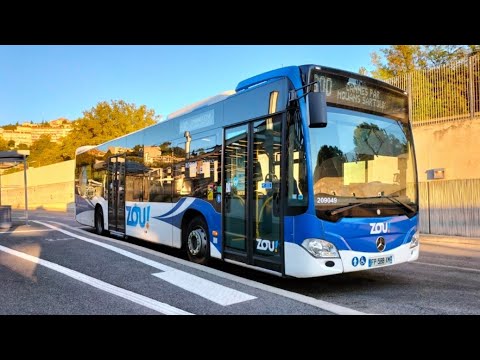 Présentation d'un Mercedes Citaro C2 de la ligne 600 (Zou!) - YouTube