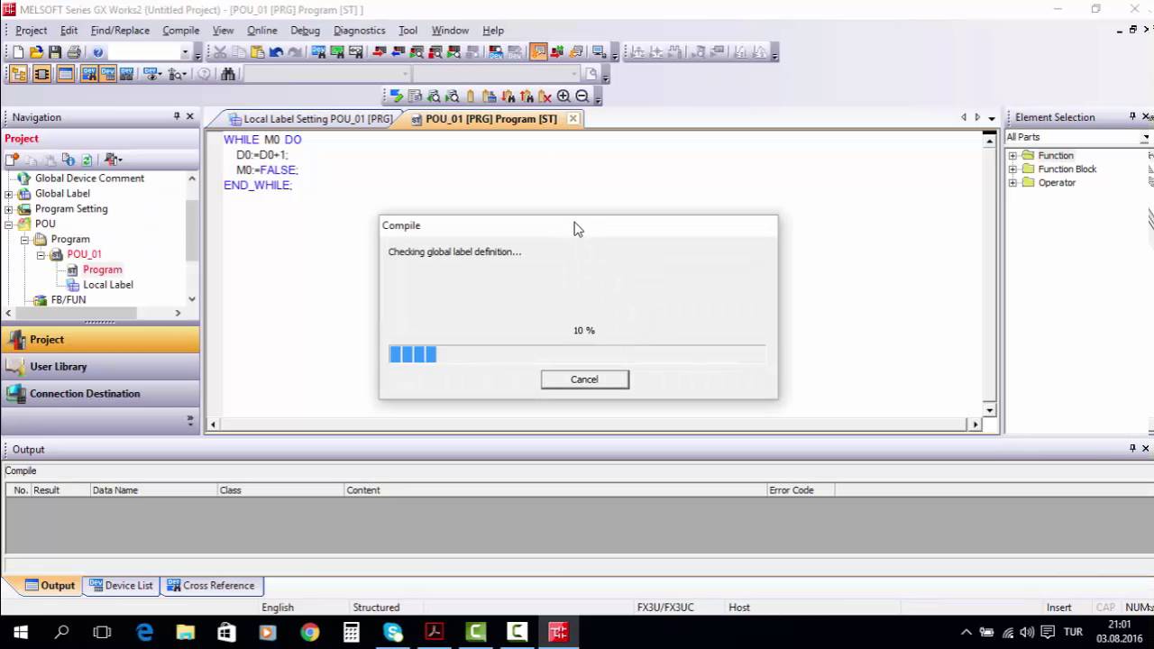 Mitsubishi plc Gx Works2 ST DiliTürkçe Anlatım9 - YouTube