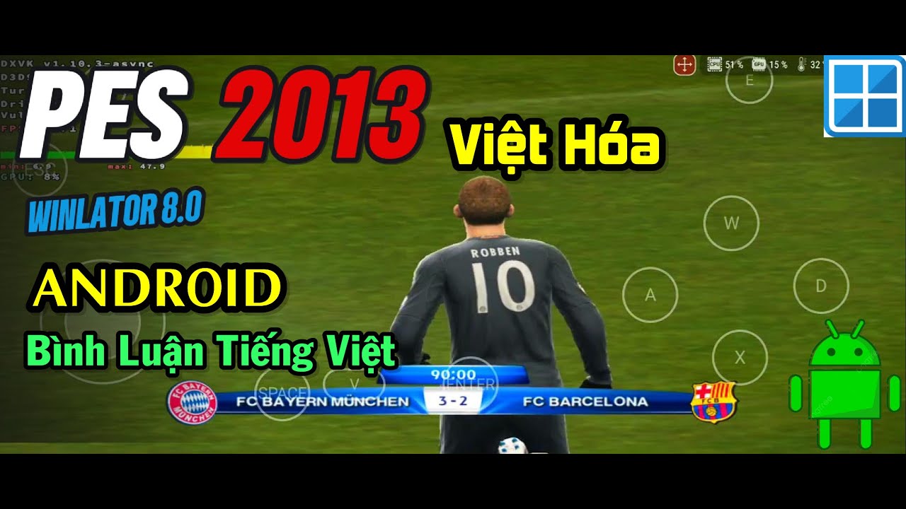 PES 2013 Android Winlator 8.0 - YouTube