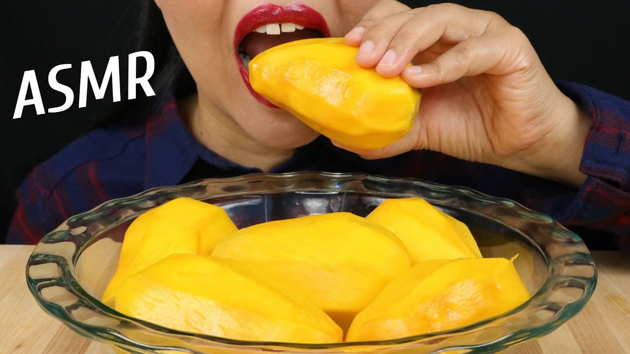 SWEET JUICY MANGOES ~ SLURPING SOUNDS ~ ASMR (No Talking) - YouTube