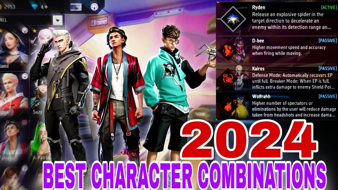 Best Character Combination in Free Fire | CS Rank Best Combination|CS ...