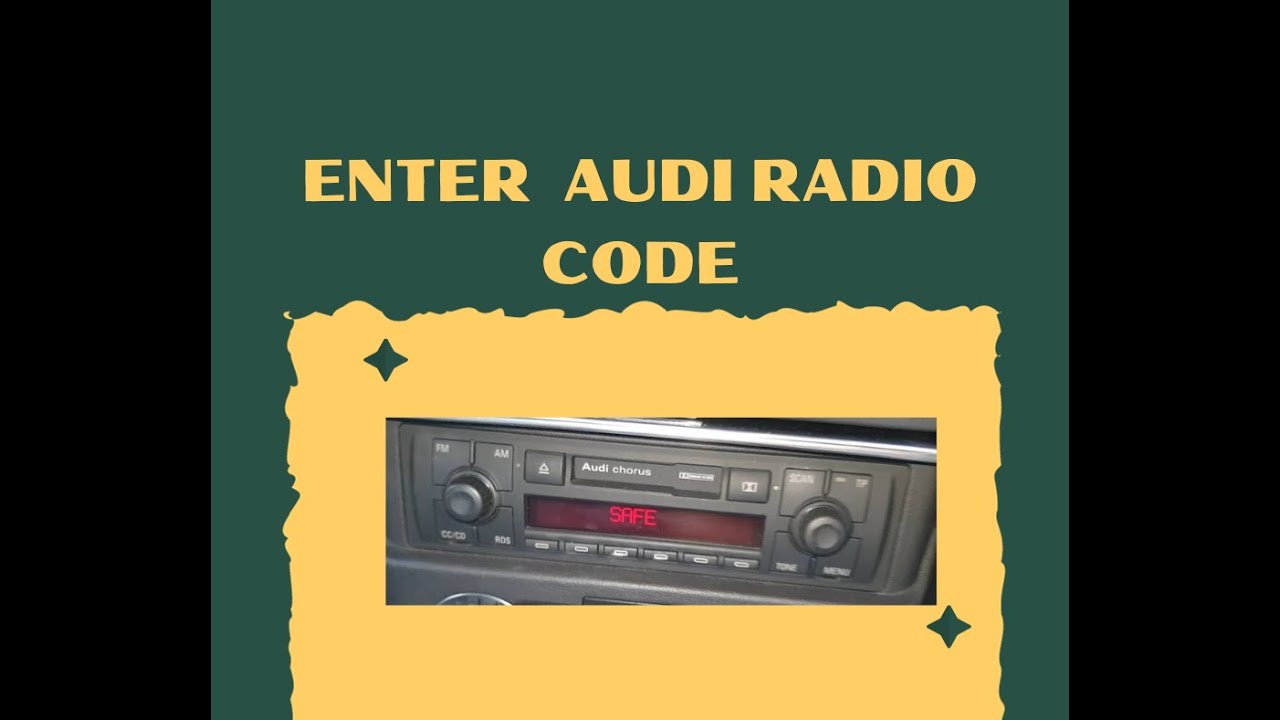 How To Enter The Audi Radio Code - YouTube