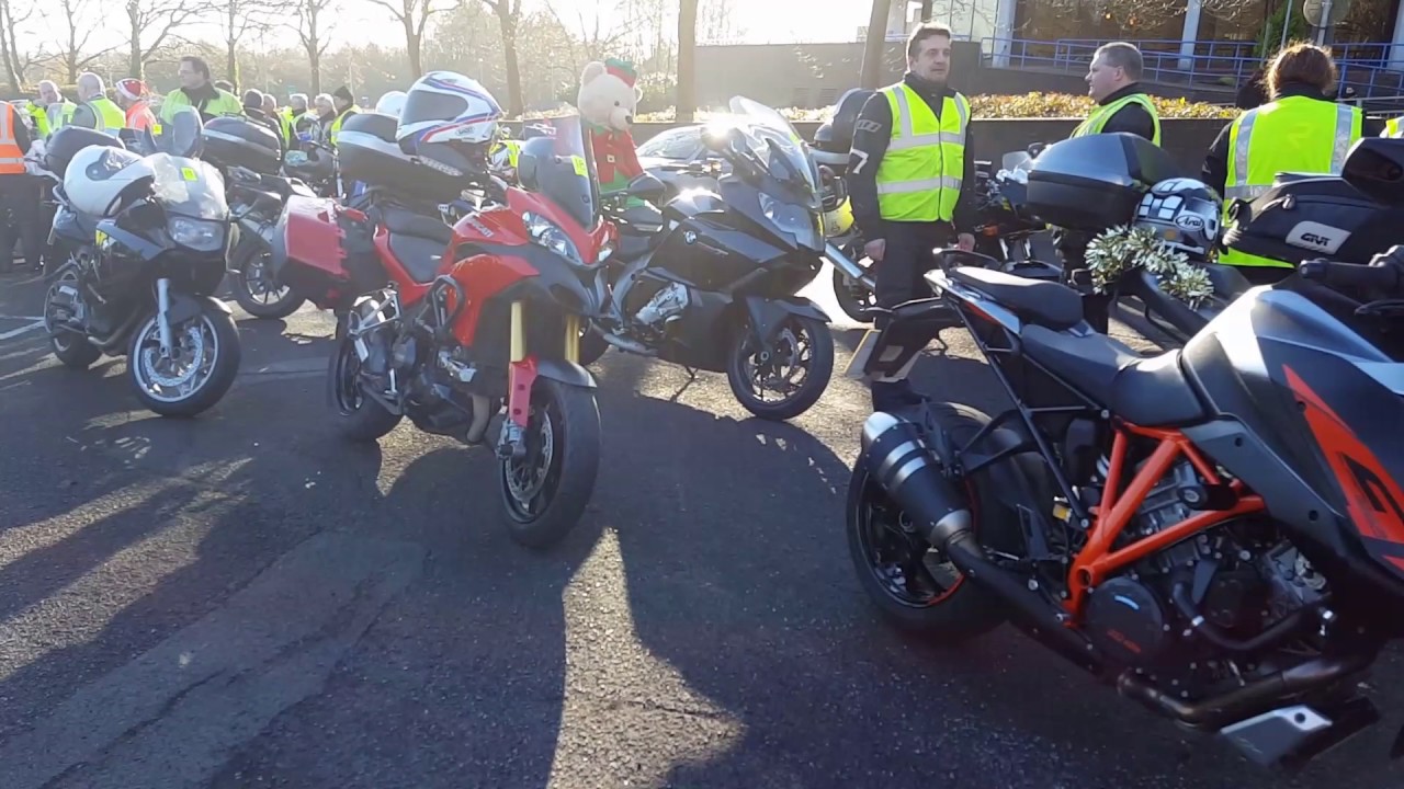 Reading Toy Run 2016 arriving at foster wheeler - YouTube