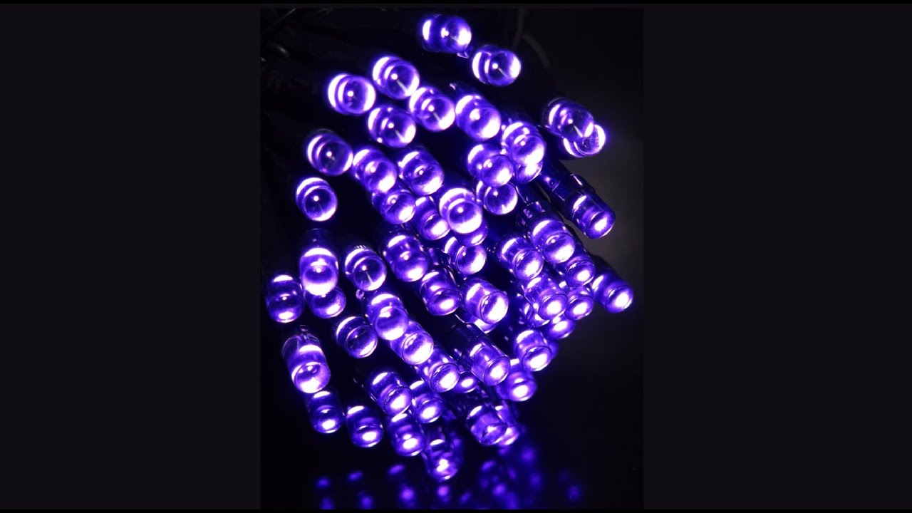 180 Purple Superbright Twinkle LED String Light - YouTube