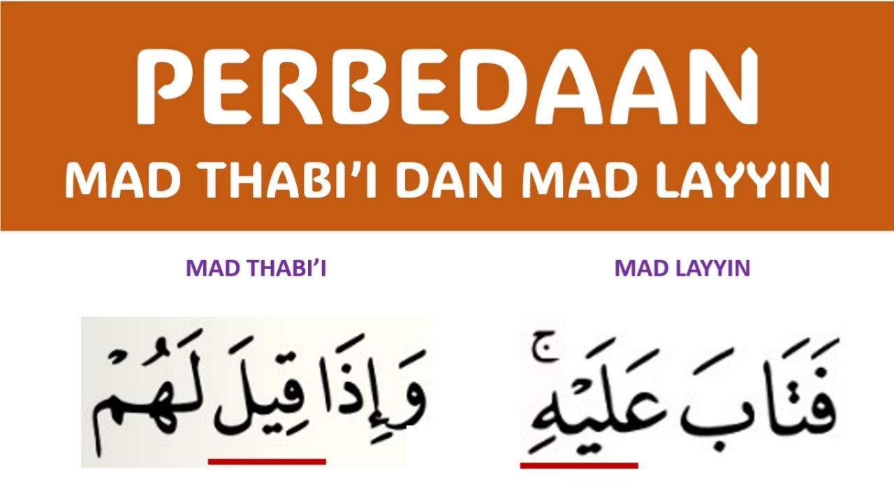 PERBEDAAN MAD THABI'I DAN MAD LAYYIN | BELAJAR TAJWID - YouTube