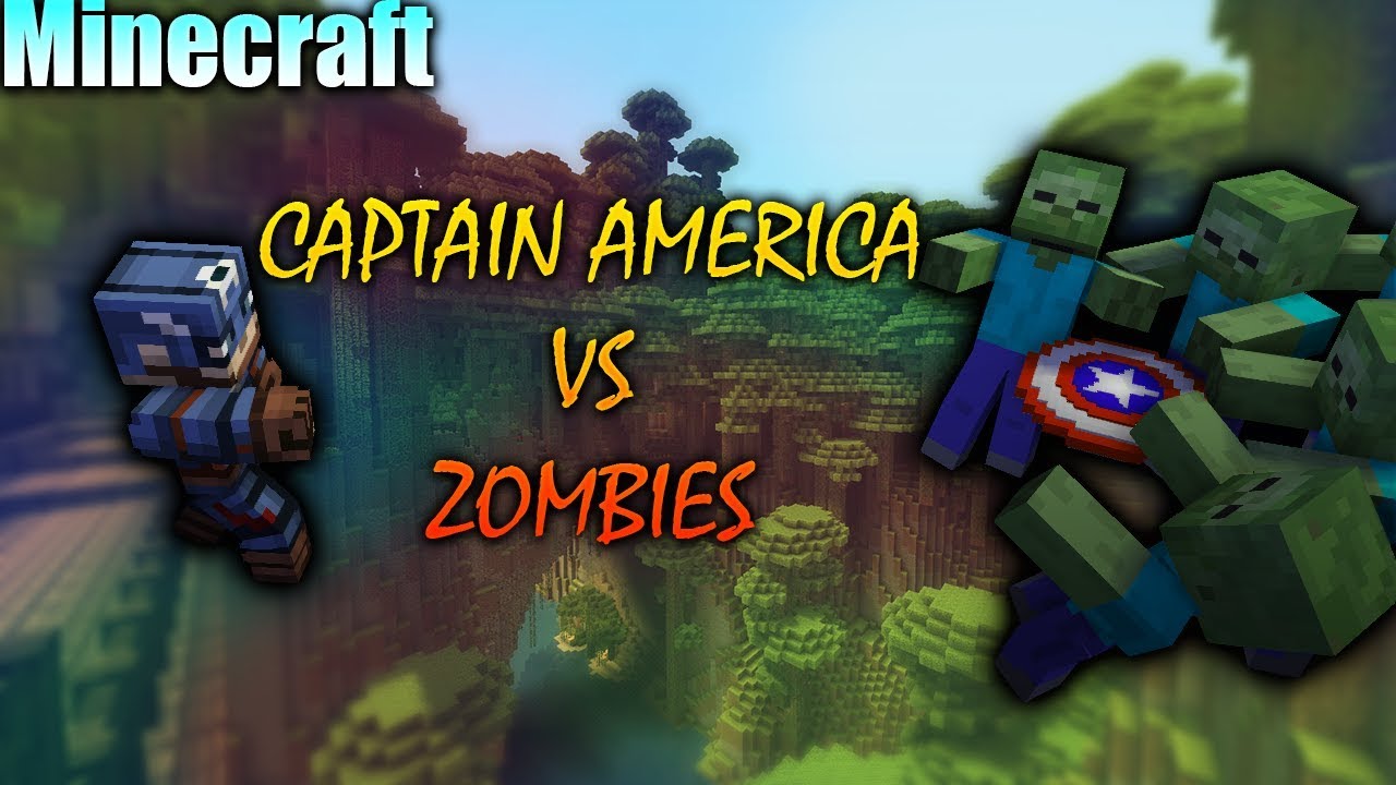 Minecraft Captain America VS 120 Zombies! - YouTube