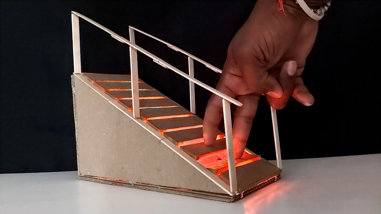 DIY Modern Stairs Design | How to Make Modern Stairs Model - YouTube