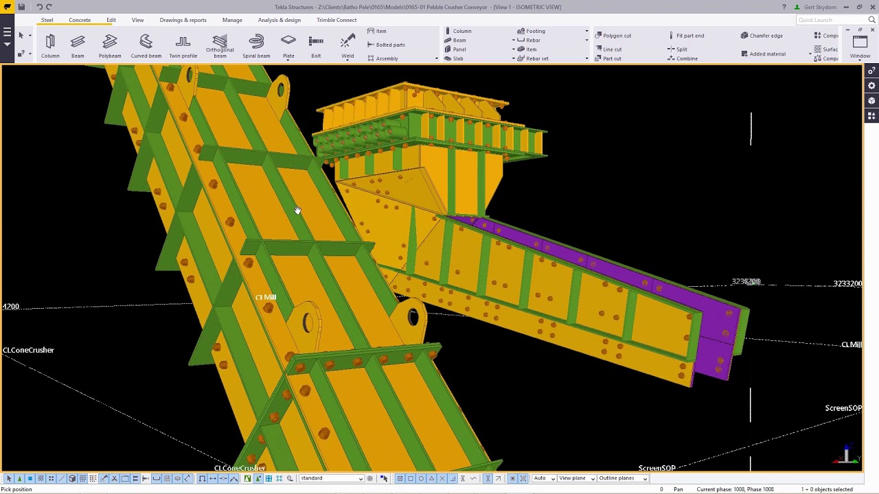 Tekla 2017 Export IFC File - YouTube