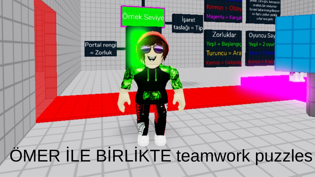 ROBLOX (TEAMWORK PUZZLES) ÖMER İLE BİRLİKTE ZEKA OYUNLARINI GEÇİYORUZ ...
