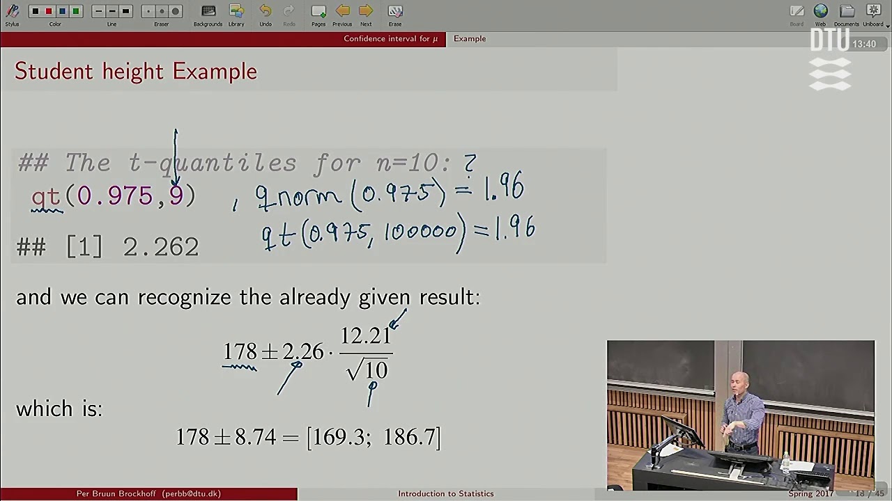 4C The confidence interval CI for the mean - YouTube