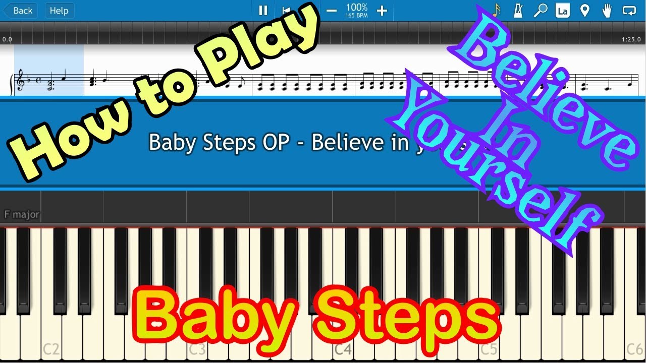 How To Play Baby Steps OP 1 | Believe In Yourself | Synthesia | Piano ...