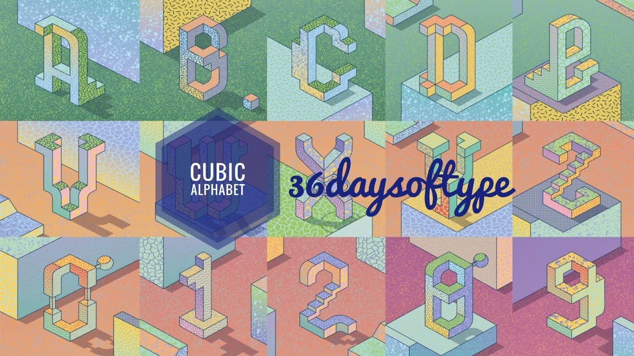 Cubic alphabet_36daysoftype || NH motion | A-Z alphabet graphic - YouTube