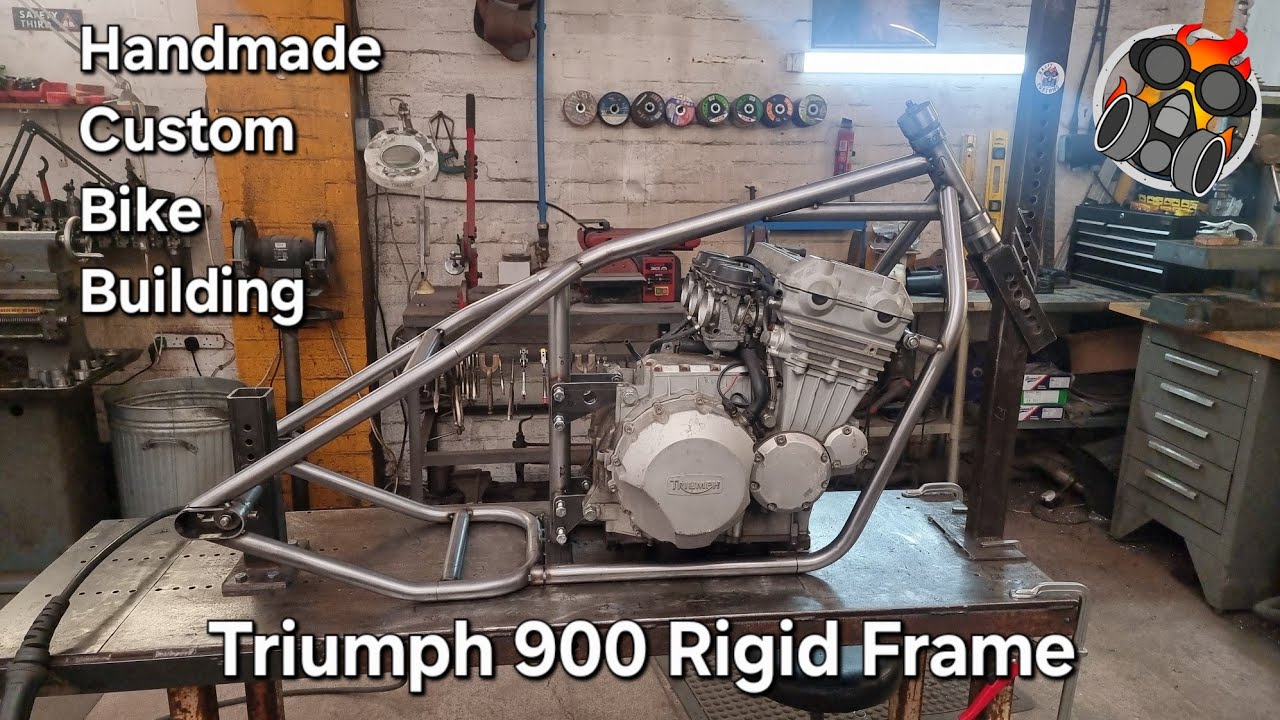 Triumph Rigid Chop Pt4 Frame Finish Handmade Custom Bike Building # ...