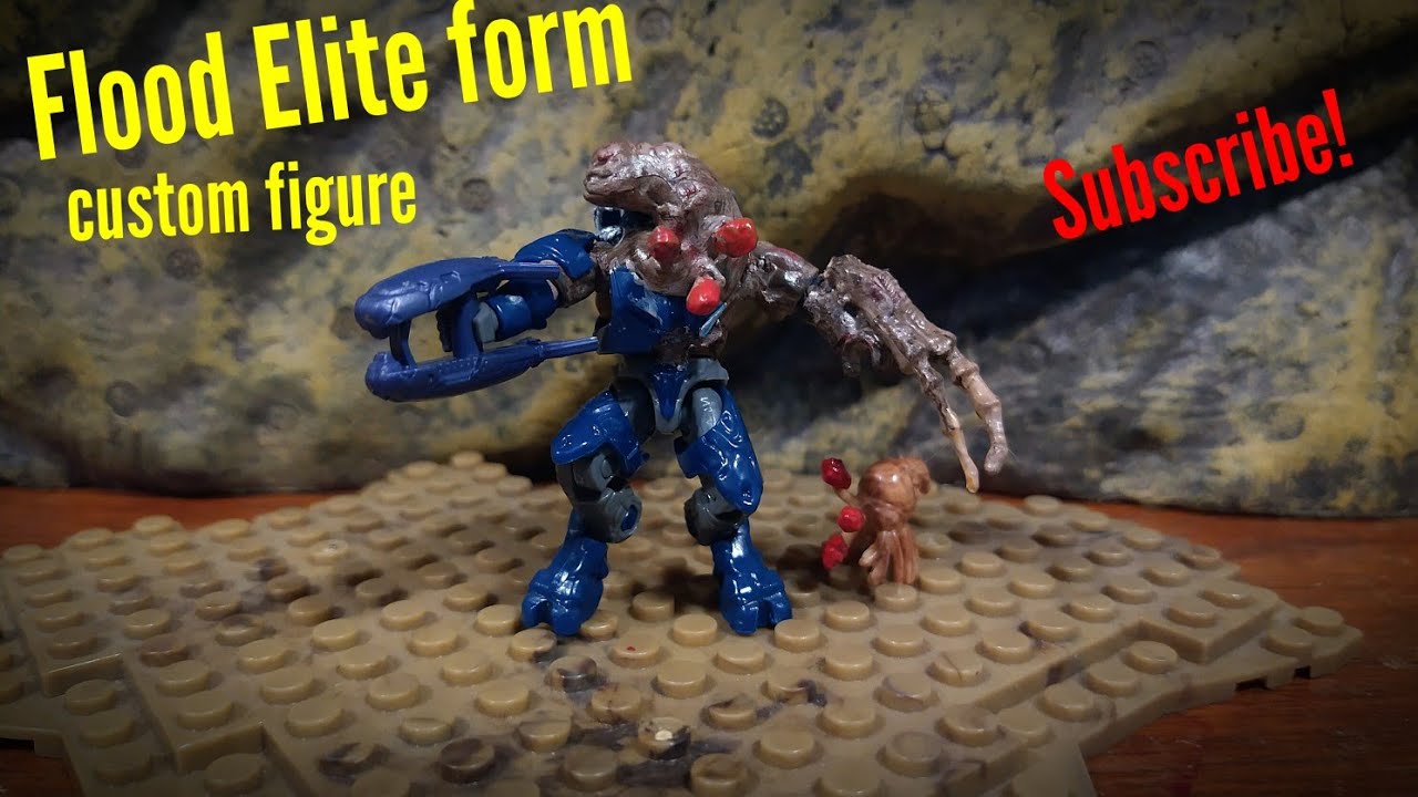 Custom Halo Mega Construx Flood Elite Form - YouTube
