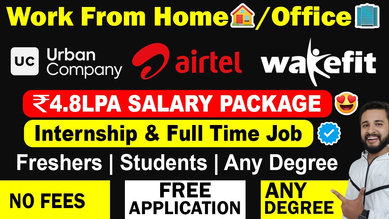 WORK FROM HOME JOBS FOR EVERYONE | NO APPLICATION FEE | FULL TIME JOB | INTERNSHIPS | FRESHERS ...