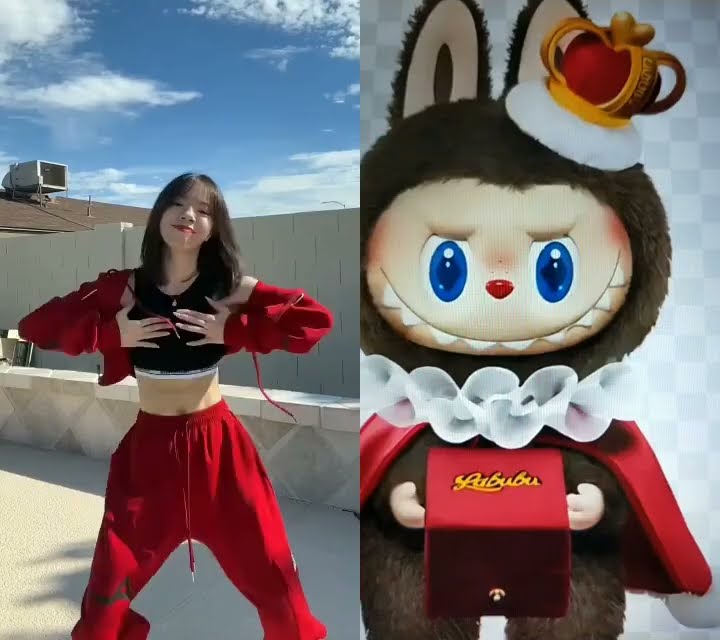 labubu doll likes this dance and song #trending #youtubeshorts #viral # ...