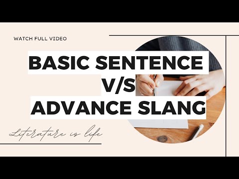 Basic vs Slang /English/language/learning/literature/grammer - YouTube