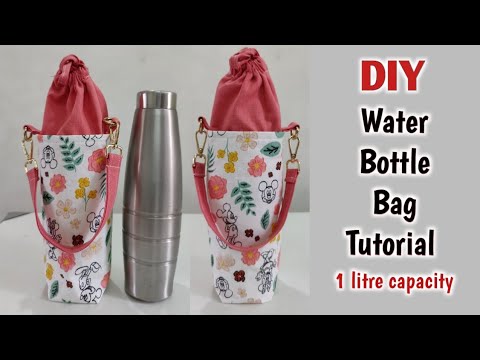 DIY Water Bottle Holder Tutorial | Water Bottle Bag | WATER BOTTLE BAG ...