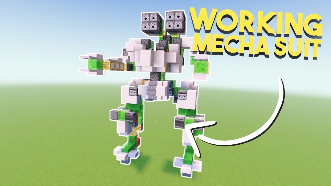 Minecraft Pe/Be : Cara Membuat Mecha Suit Bisa Bergerak Dan Menembak ...