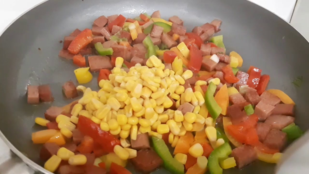 How To Prepare Luncheon Meat Fried Rice - YouTube