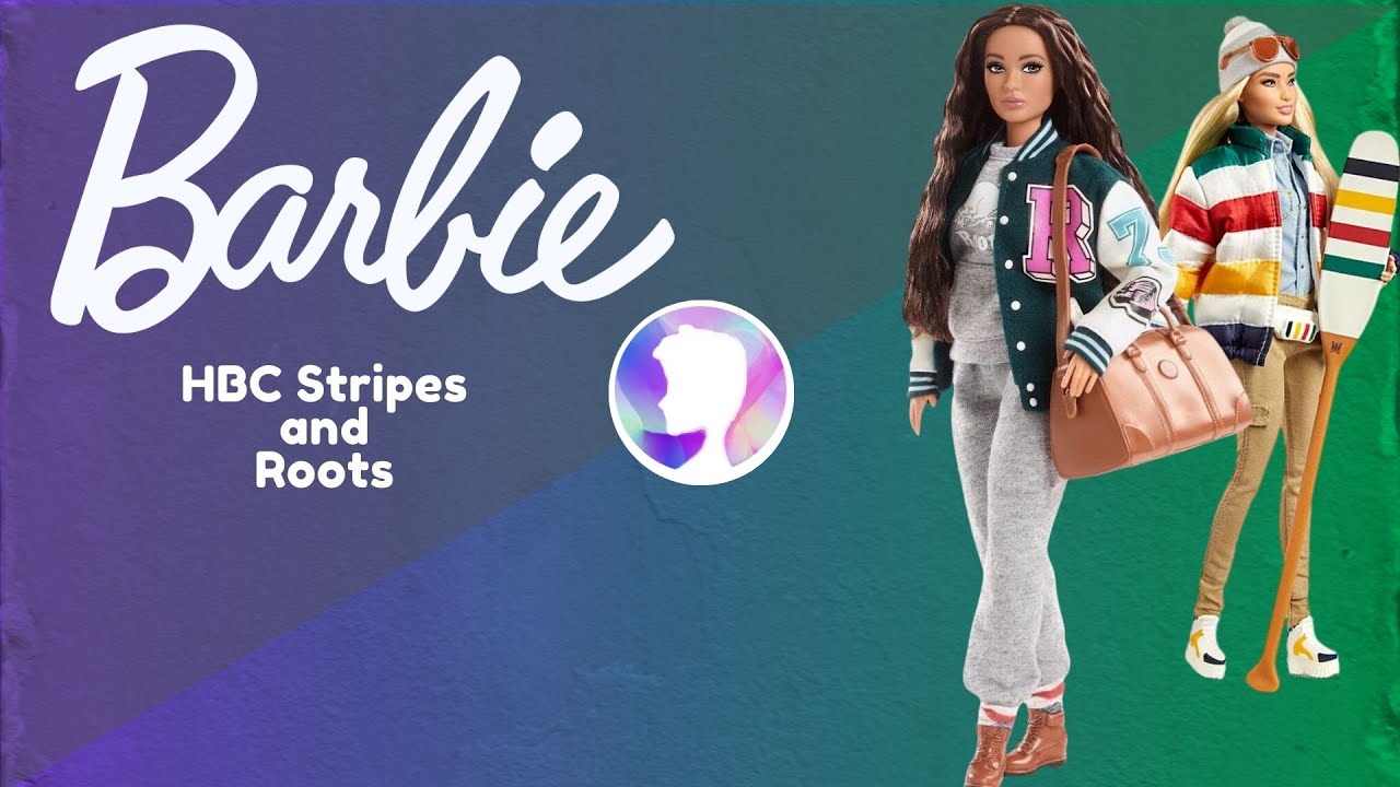 Barbie HBC Stripes and Barbie x Roots - Unboxing and review -Collector ...