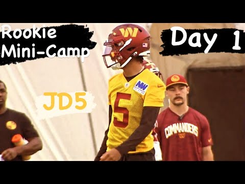 Washington Commanders ROOKIE Mini Camp Day 1 | Jayden Daniels gets ...